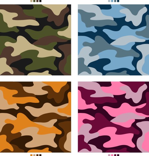 Military figure avatar camouflage isolated icon Vector Image