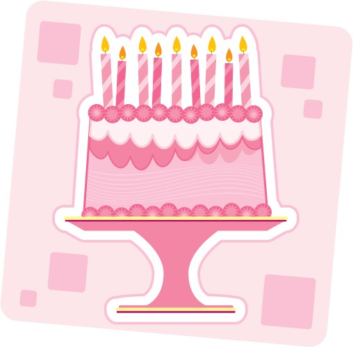 Birthday Cake Sticker Vector Images (over 3,700)