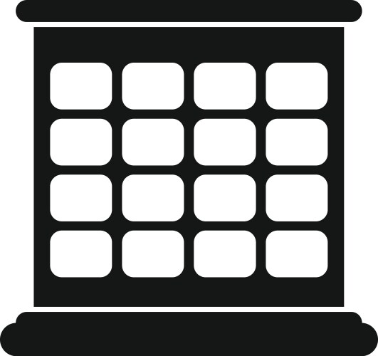 Black and white icon of a classic window Vector Image