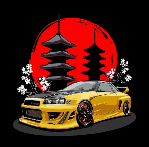 Jdm Logo Vector JDM Leaf Magnet Hardtuned