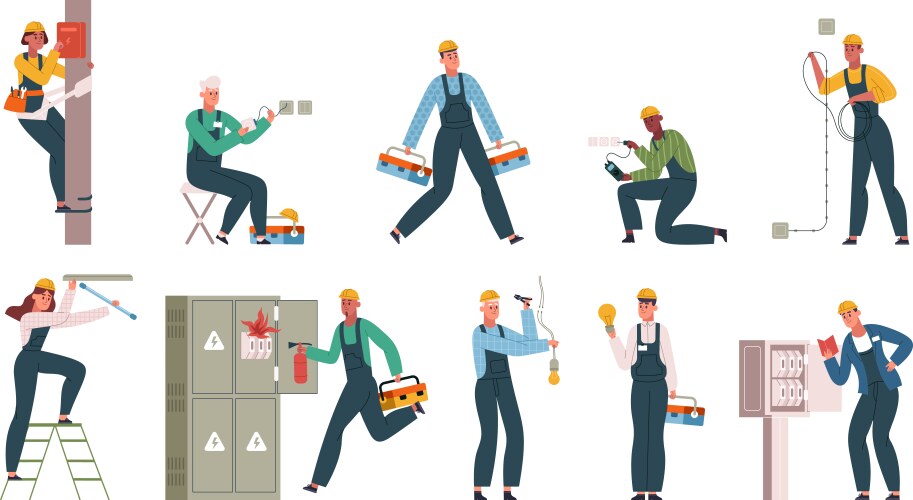 Cartoon Electrician Vector Images (over 4,000)