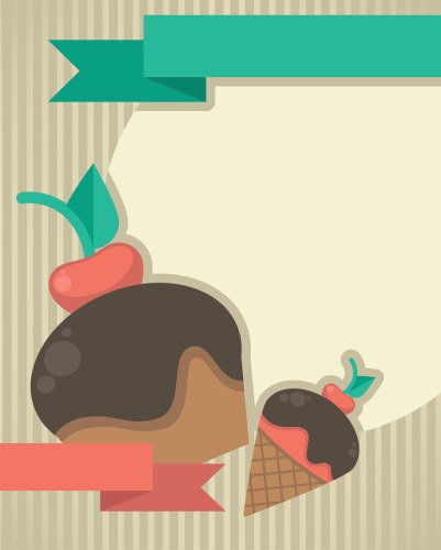 Sweet jelly cake on a white background Royalty Free Vector