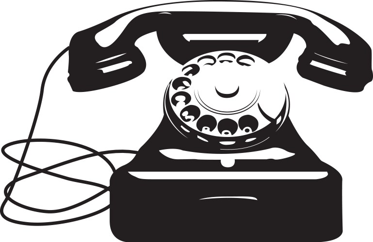 Vintage Rotary Telephone Royalty Free Vector Image