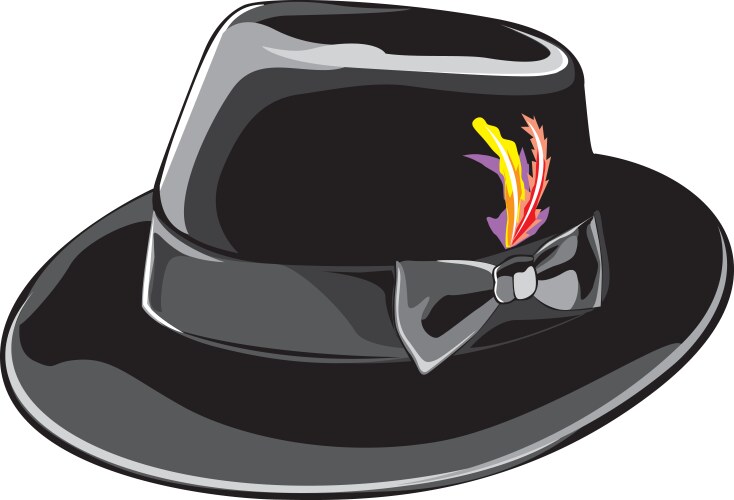 Headdress brown fedora Royalty Free Vector Image