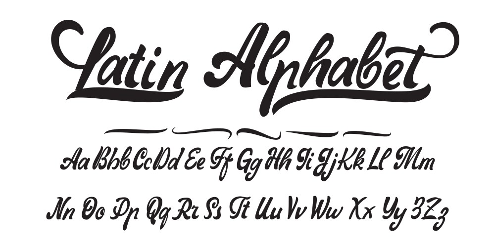 Bubble gum latin font design sweet abc letters Vector Image