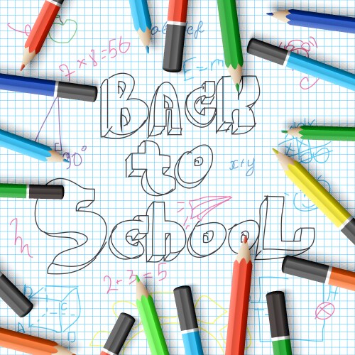 School time template Royalty Free Vector Image