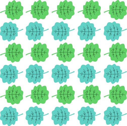 Green natural leaves pattern Royalty Free Vector Image