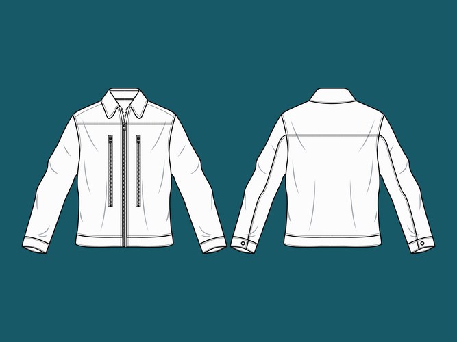 Apparel Technical Jacket Template – Royalty-Free Vector | VectorStock