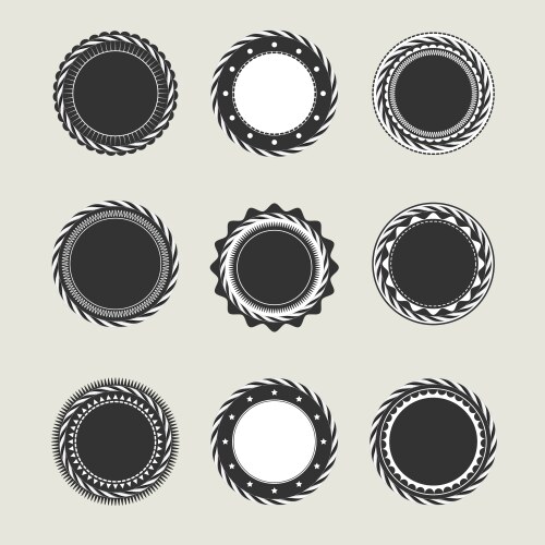 Collection of empty retro vintage badges Vector Image