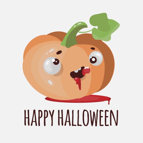Robber pumpkin halloween funny cartoon Royalty Free Vector