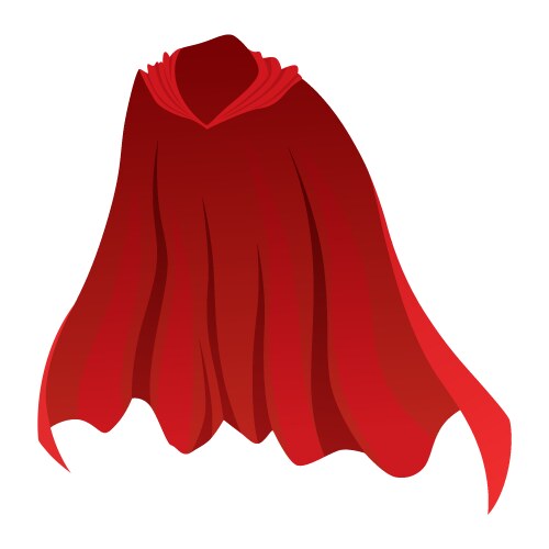 Red cape super hero cloak superhero cover Vector Image