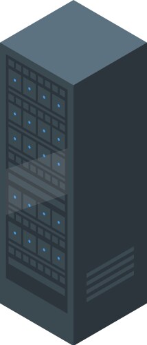 Digital of an isometric server rack Royalty Free Vector