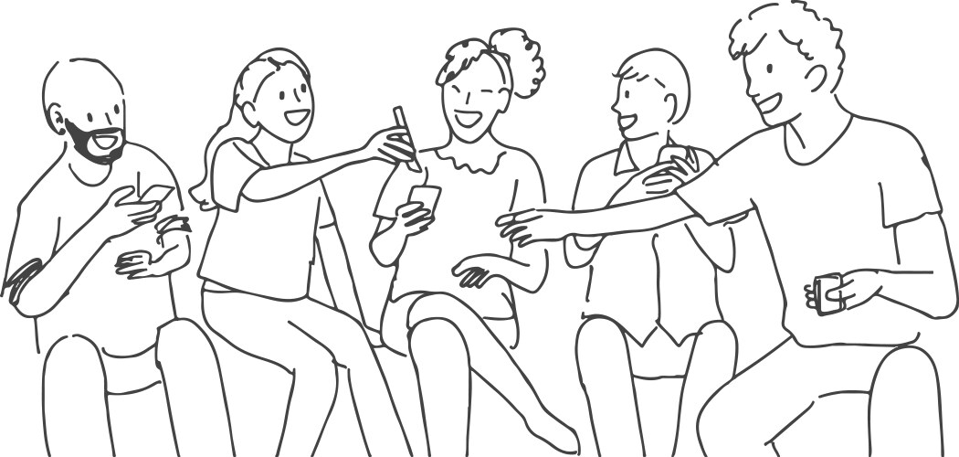 Friends Group Cartoon Vector Images (over 40,000)