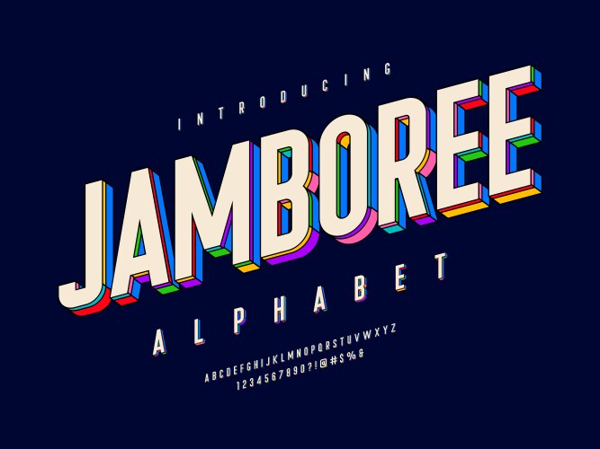 Colorful font Royalty Free Vector Image - VectorStock