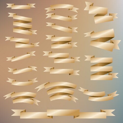 Gold ribbon Royalty Free Vector Image - VectorStock