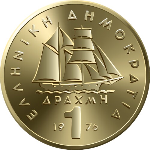 Greek money Royalty Free Vector Image - VectorStock