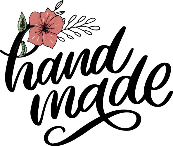 With love hand lettering handmade calligraphy Vector Image