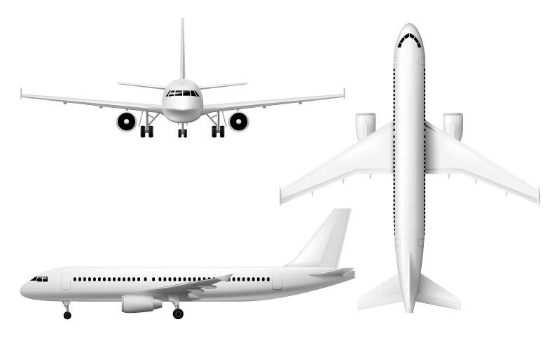 Aeroplane side view Royalty Free Vector Image - VectorStock