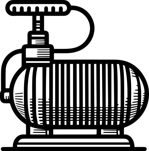 Simple icon of a air compressors logo design Vector Image