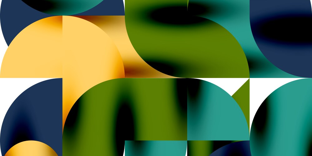 Tech minimal circular shapes geometric art Vector Image