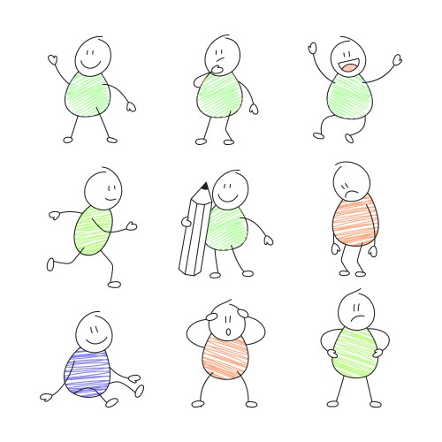 Stickman Line Vector Images (over 2,100)