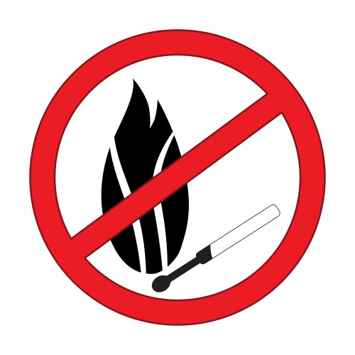 No fire Royalty Free Vector Image - VectorStock