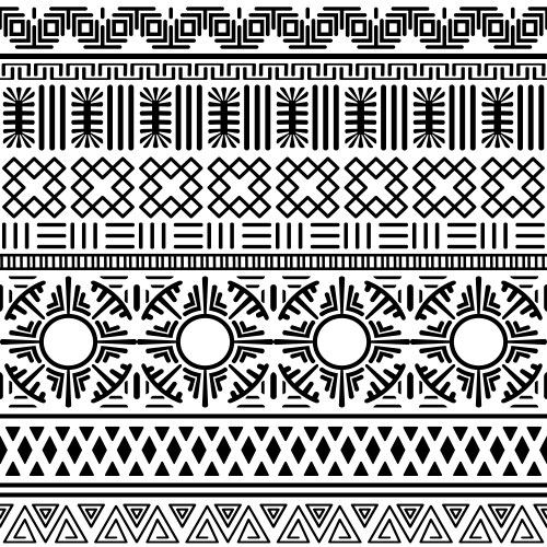 Tribal seamless pattern Royalty Free Vector Image