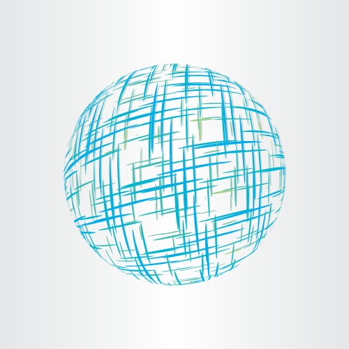 Abstract global icon Royalty Free Vector Image