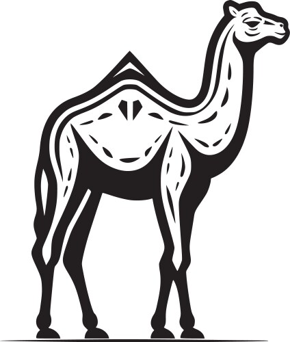 Camel - minimalist and simple silhouette Vector Image