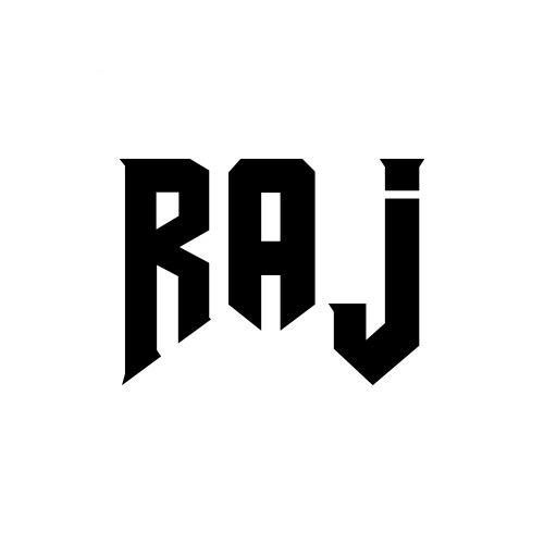 Raj logo letter design Royalty Free Vector Image
