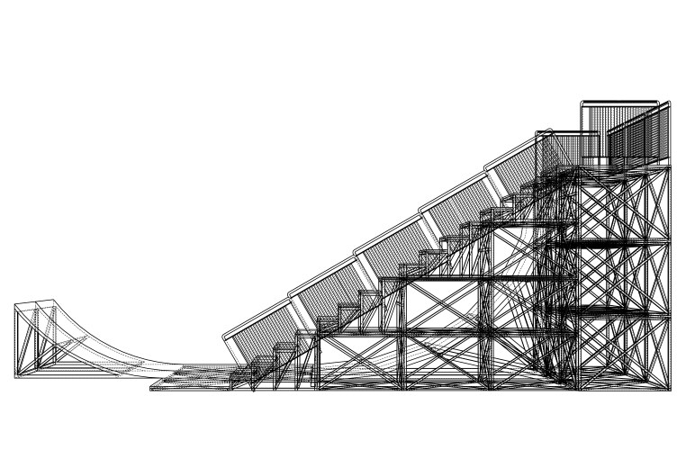 Ramp concept outline Royalty Free Vector Image