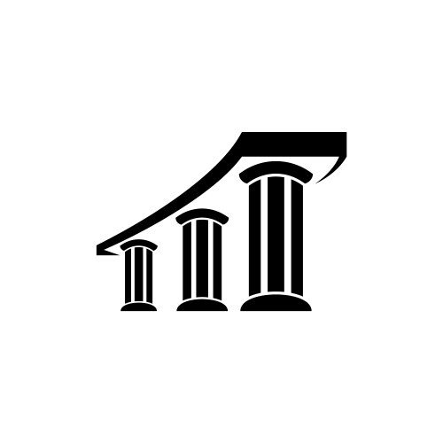 Logo marble columns Royalty Free Vector Image - VectorStock