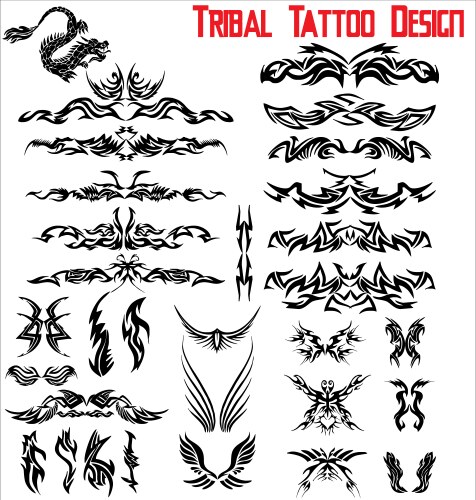 Tribal scroll flourish Royalty Free Vector Image