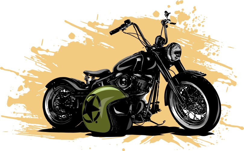 Colorful motorcycle vintage concept Royalty Free Vector
