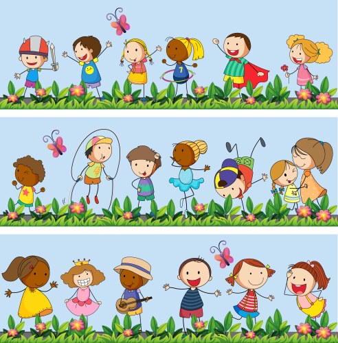 Children Playing Together Vector Images (over 14,000)