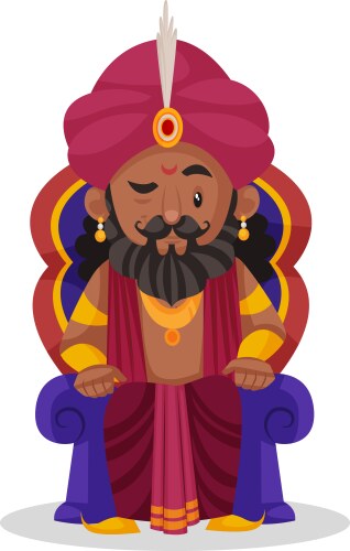 Shakuni cartoon character Royalty Free Vector Image