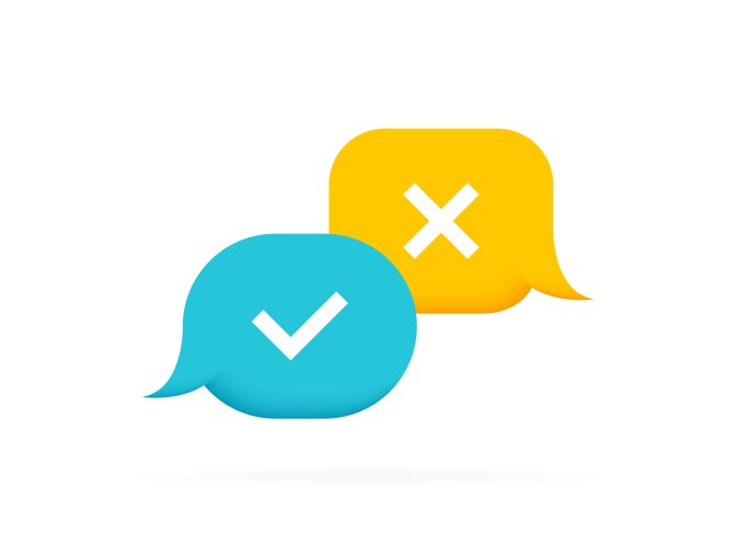 Realistic check mark green 3d icon right Vector Image