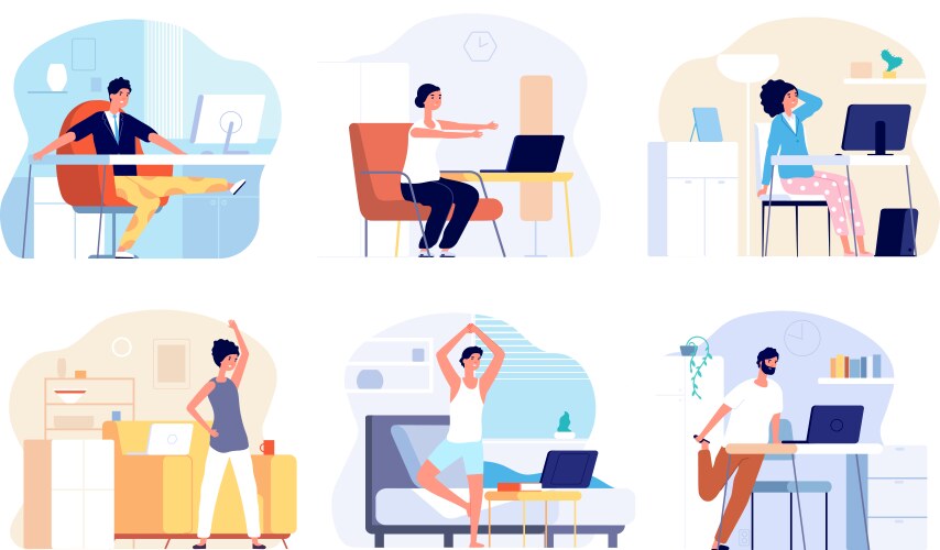 Office Syndrome Exercise Vector Images (over 280)