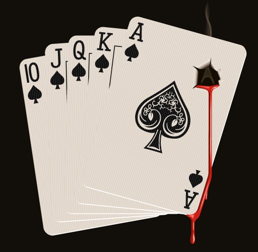Royal flush spades Royalty Free Vector Image - VectorStock