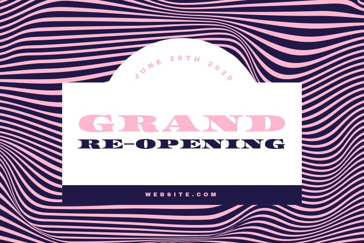 Grand re-opening background Royalty Free Vector Image
