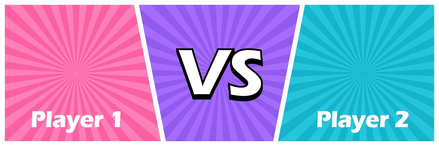 Versus battle background in retro comic style Vector Image