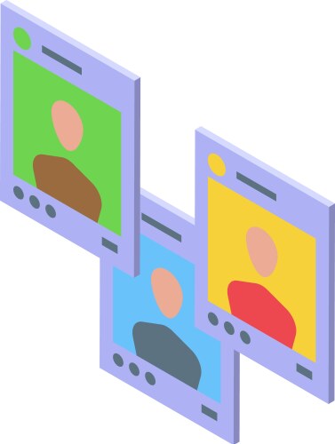 Isometric Digital Profile Vector Images (over 1,100)