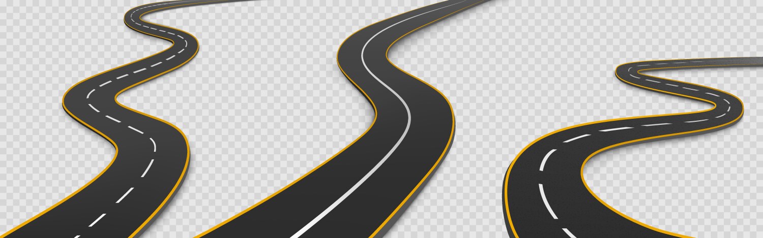 Asphalt Curved Highway Perspective Road Vector Images (over 700)