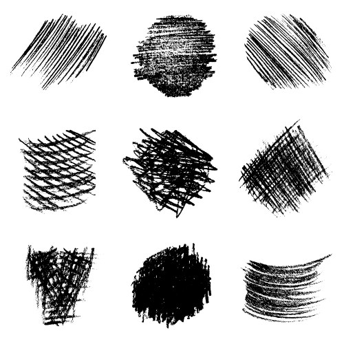 Pencil sketch hatching with criss-cross effect set