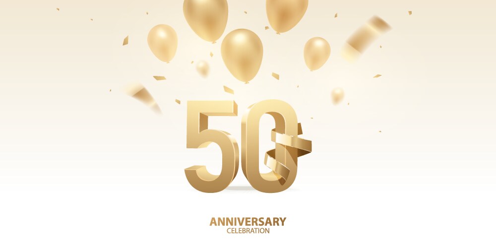 50th anniversary celebration background Royalty Free Vector