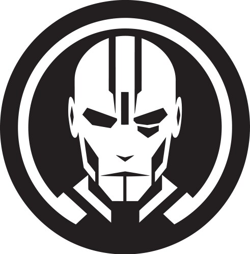 Electronic avatar cyberrobotic face design Vector Image