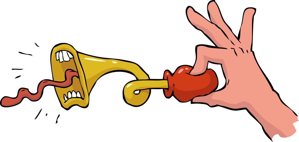 Klaxon sign Royalty Free Vector Image - VectorStock