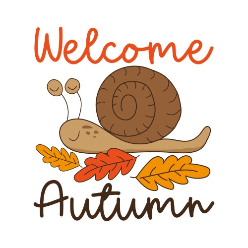 Cute cartoon a snail character Royalty Free Vector Image