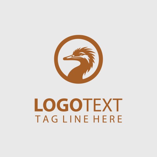 Ostrich logo Royalty Free Vector Image - VectorStock