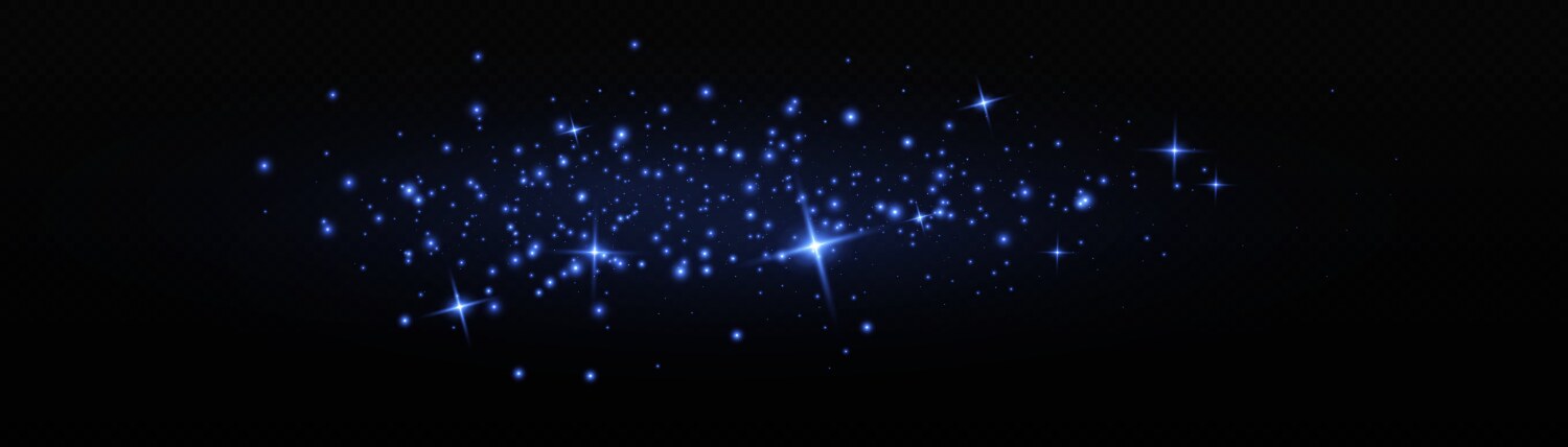 Starry dust flash light spark sparkle blue star Vector Image